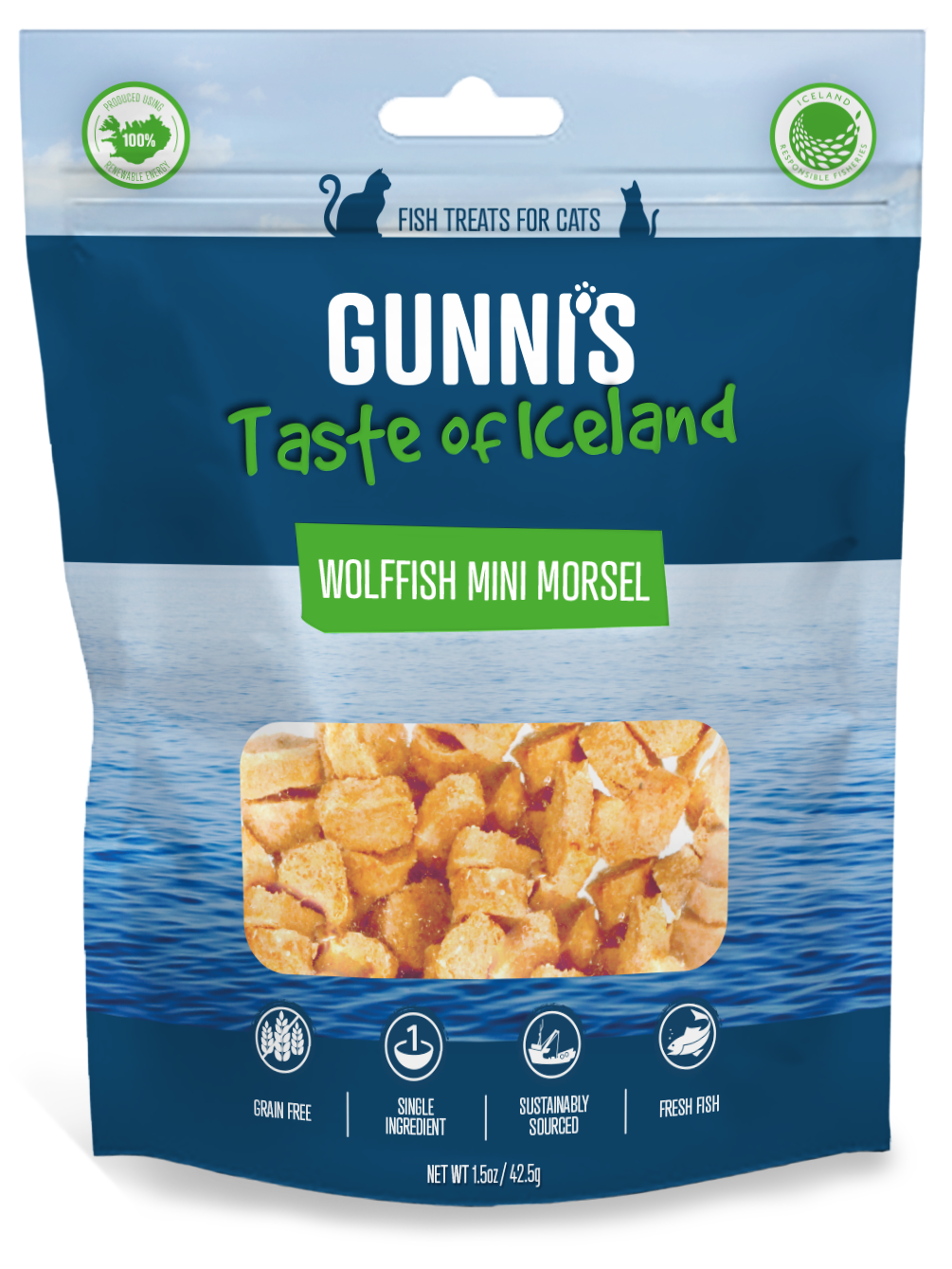 CAT WOLFFISH MINI MORSELS – Gunnis Pet